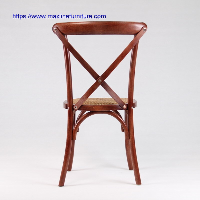 New Design Wood Cross Back Chair Rattan Seat Hotel And Restaurant ...