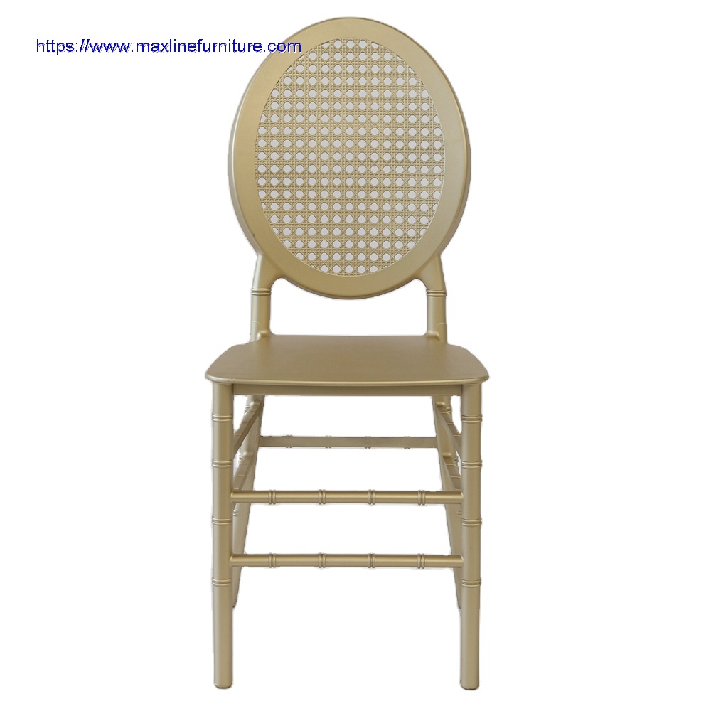 Modern Gold Hotel Restaurant Wedding Banquet Furniture Dining O Back Chairs