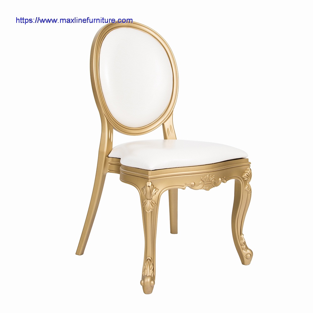 Resin Popular Royal French Louis Chair With Gold Frame Louis Chair