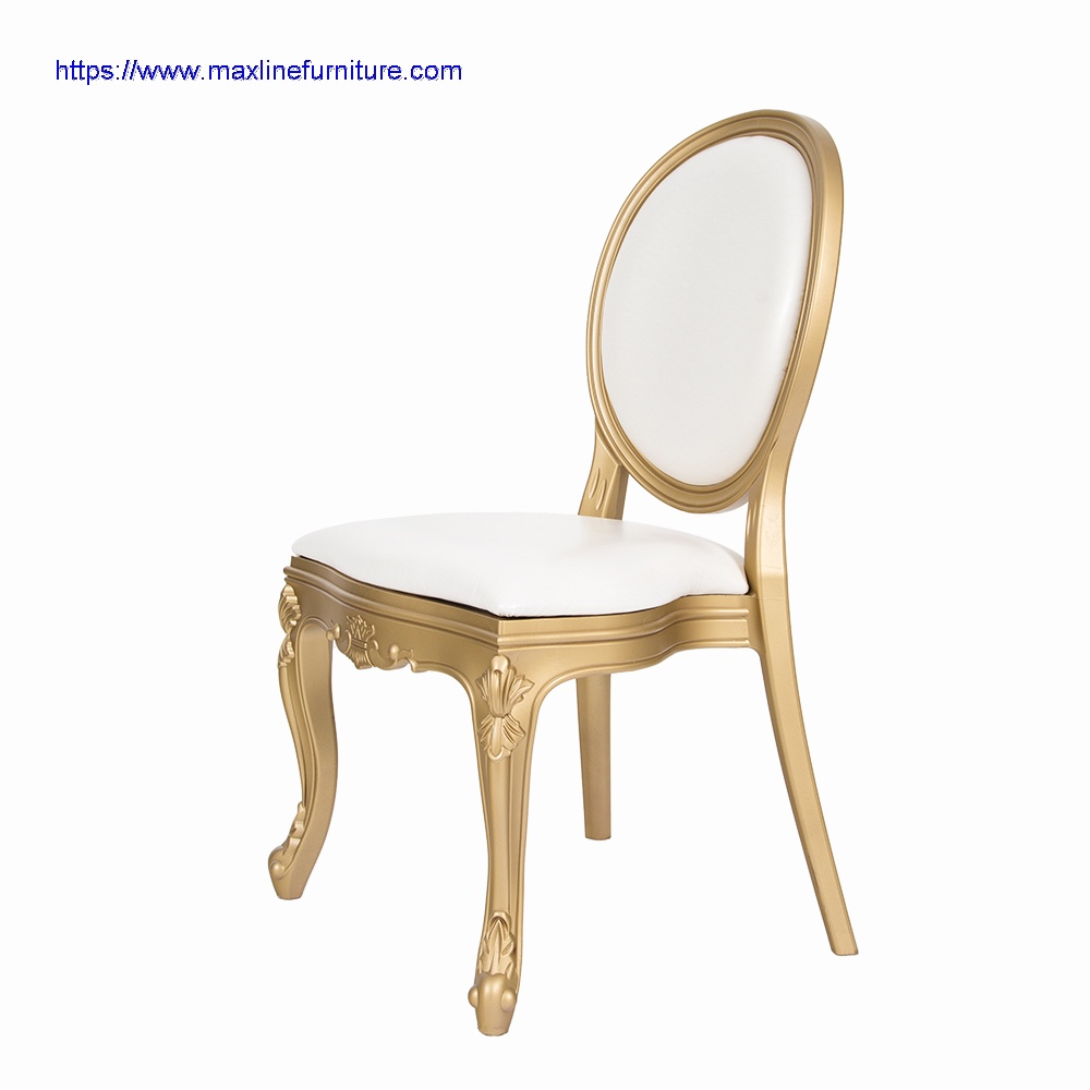 Resin Popular Royal French Louis Chair With Gold Frame Louis Chair